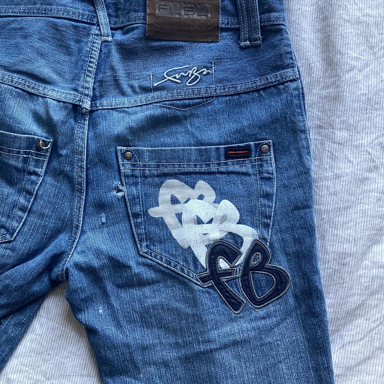 FUBU jeans FB design on back pocket Waist 30” /... - Depop