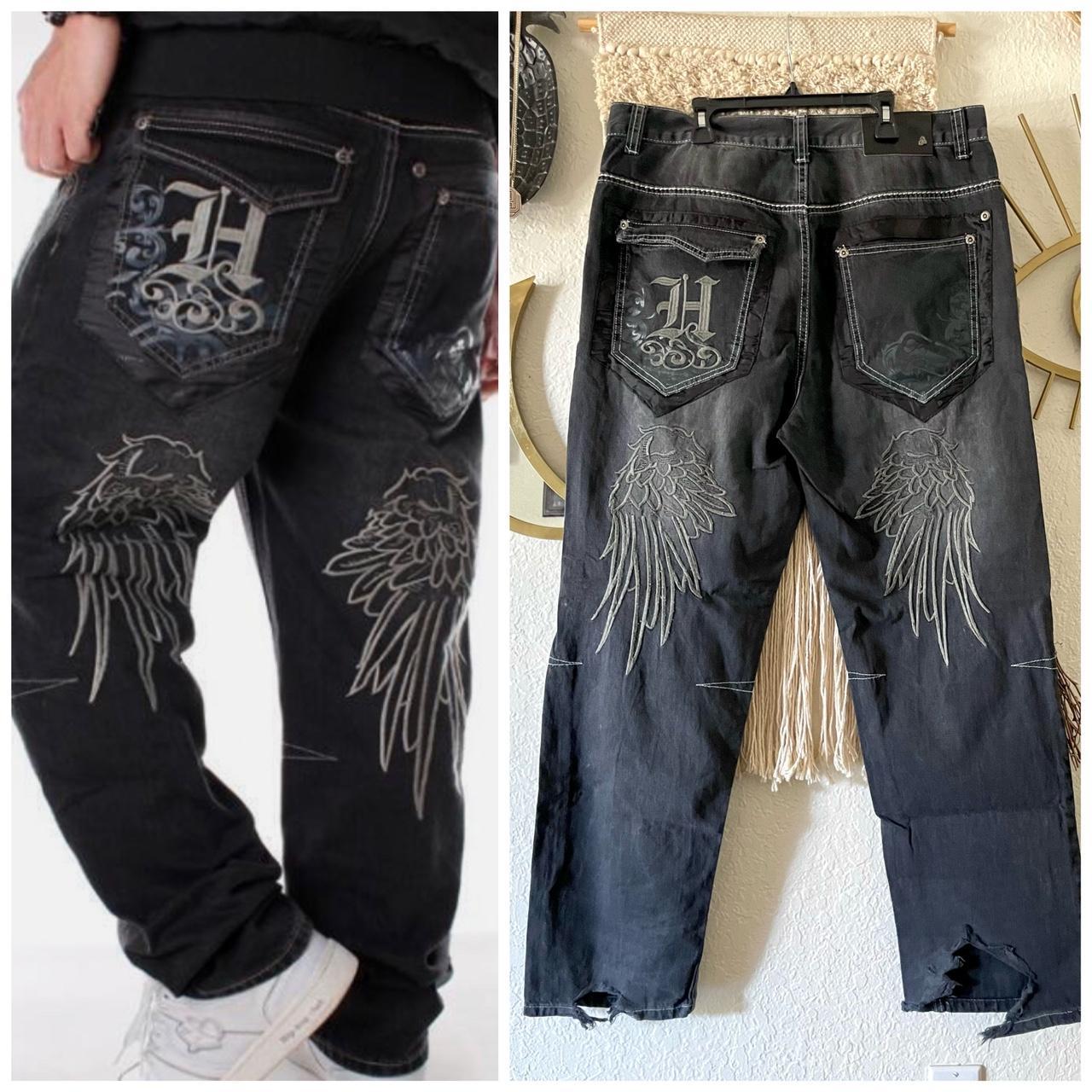 Play Bigg Hip Hop Life Mens Black Jeans Size 34... - Depop