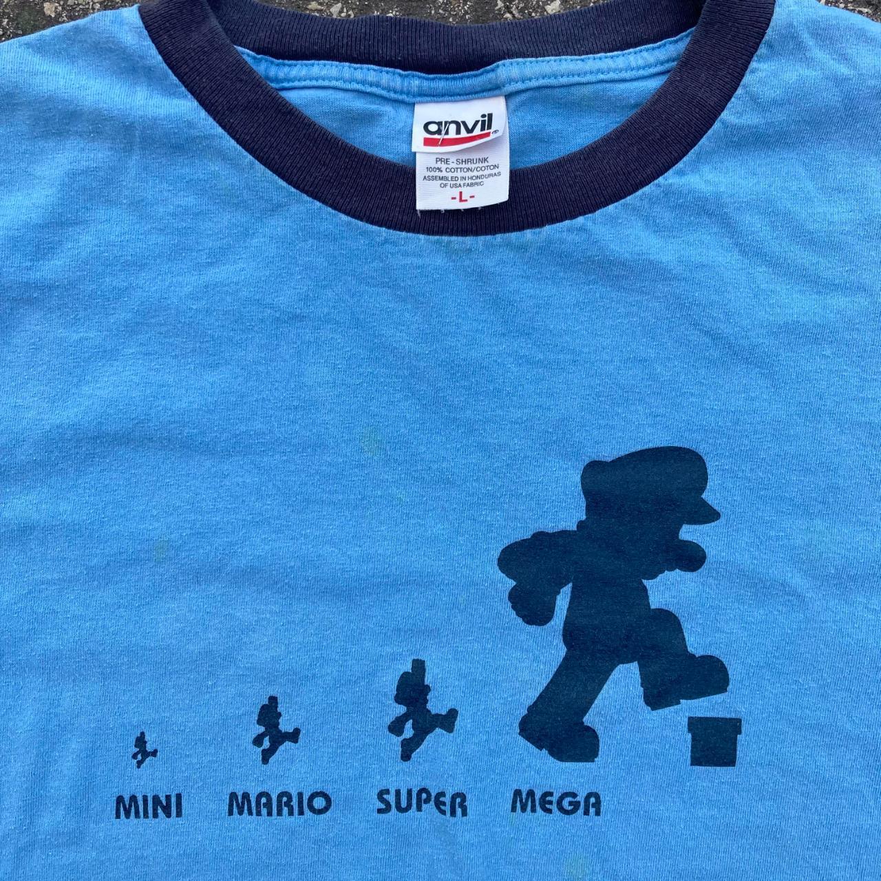 Vintage Y2K Super Mario Bros. Ringer N64 Videogame... - Depop