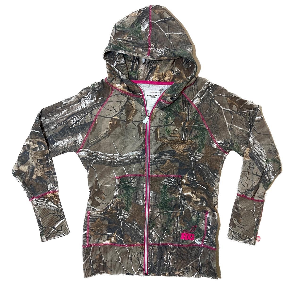 REALTREE GIRL Y2K VINTAGE FULL ZIP UP WOODLAND CAMO... - Depop