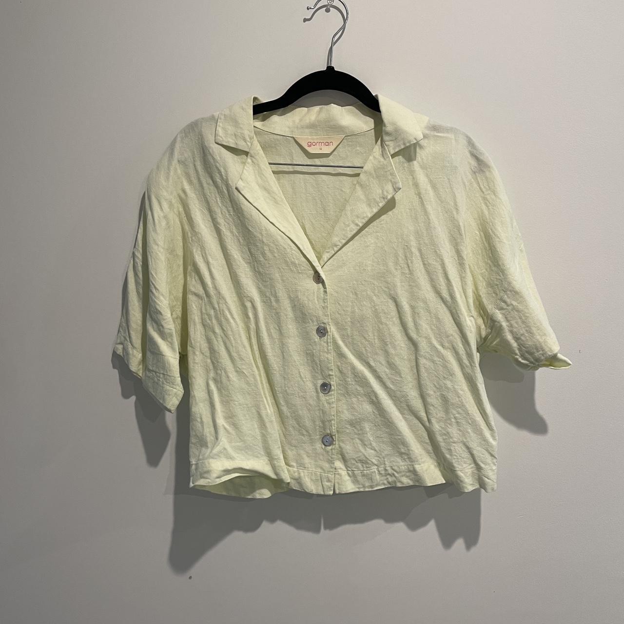 Green linen Gorman shirt size 12 - Depop