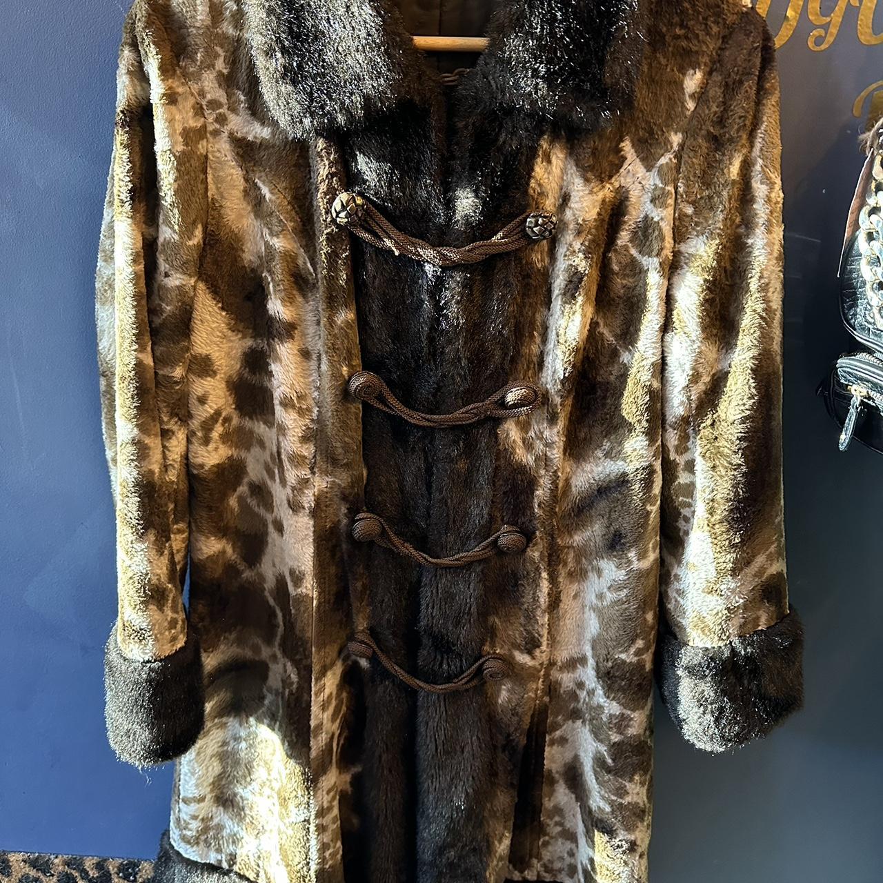 French vintage Sixties style faux fur coat. #vintage... - Depop