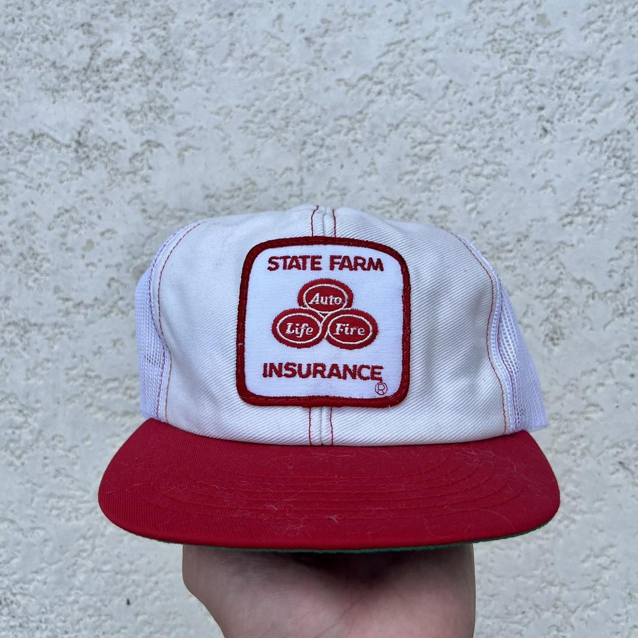Vintage State Farm Company SnapBack Trucker hat... - Depop