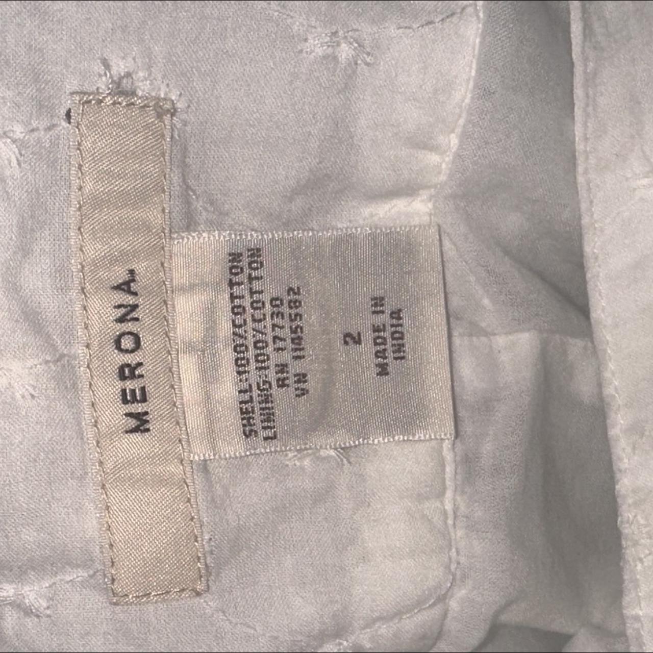 Merona white cotton low rise midi eyelet skirt... - Depop