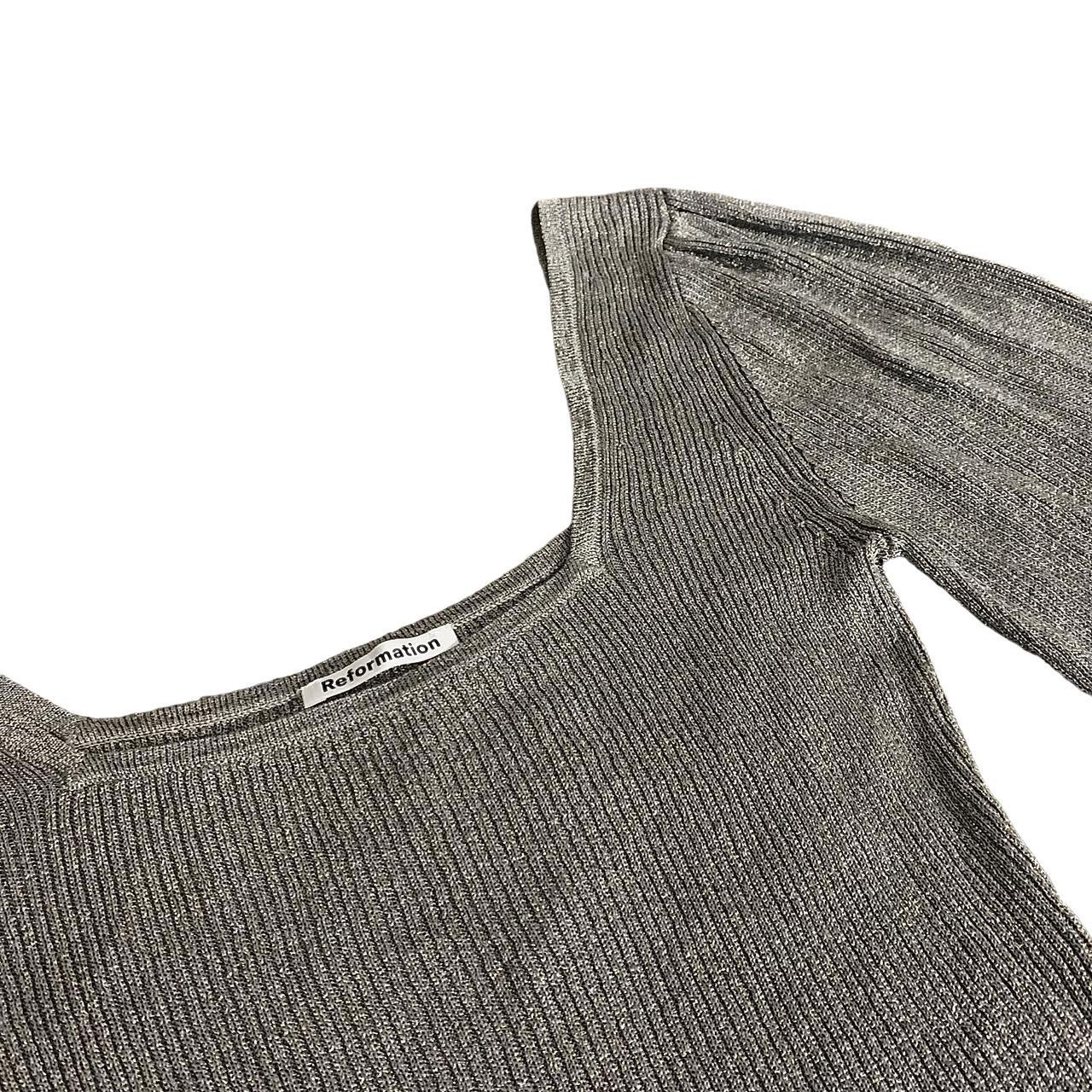 MSRP $128 REFORMATION Piazza Sweater in Gray and... - Depop