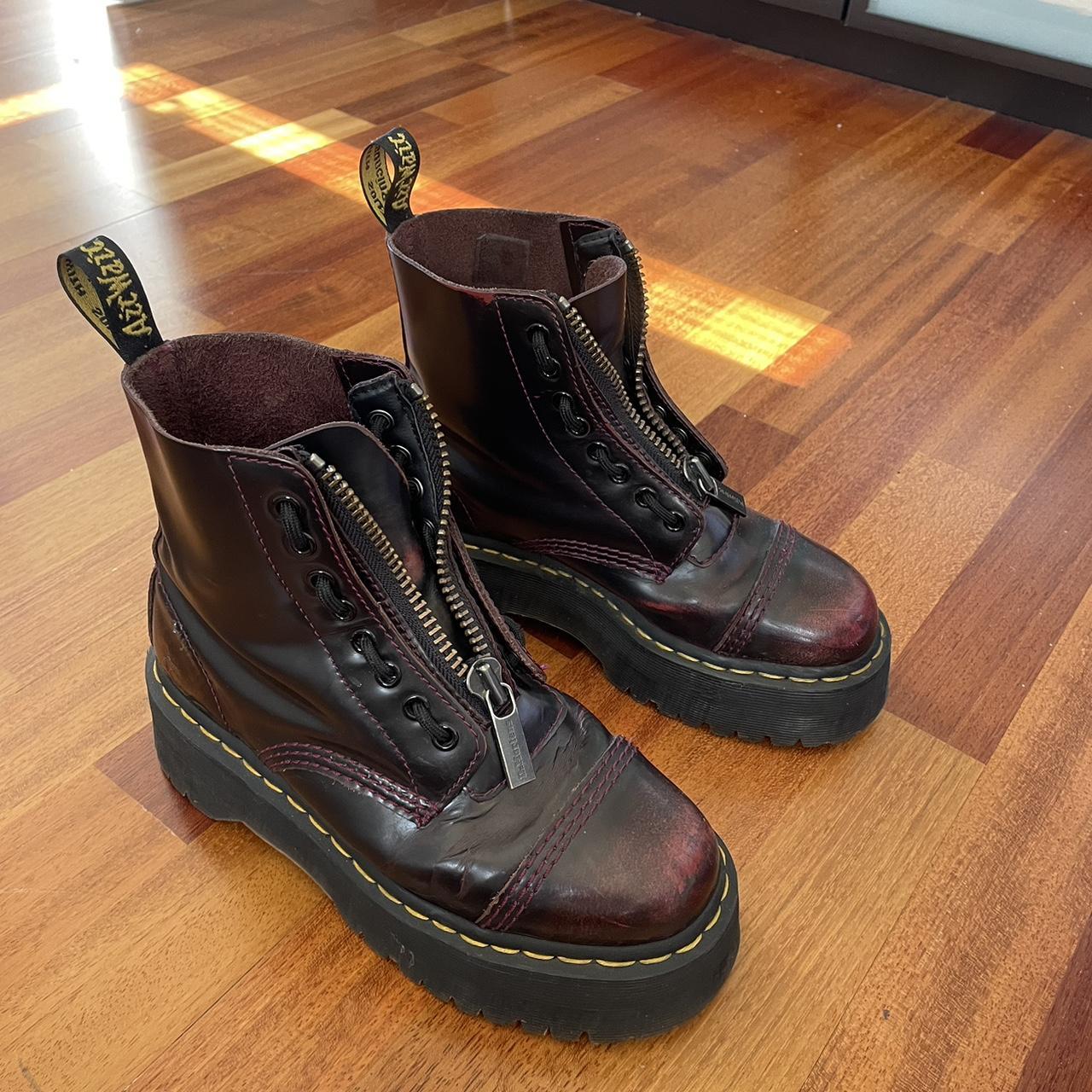 Platform docs women’s size 7. Gorgeous deep maroon,... - Depop