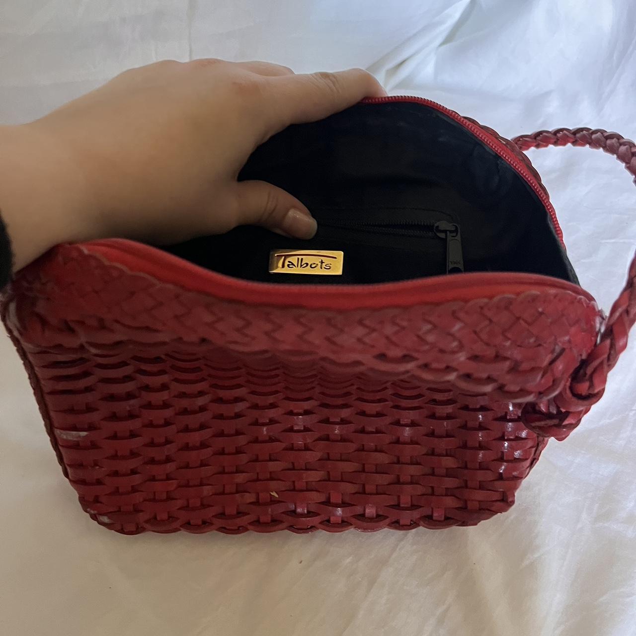 Small red shoulder bag Super cute weaved design... - Depop