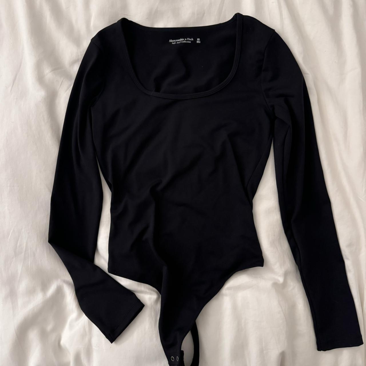 Abercrombie “Soft A&F” black bodysuit size XS worn... - Depop