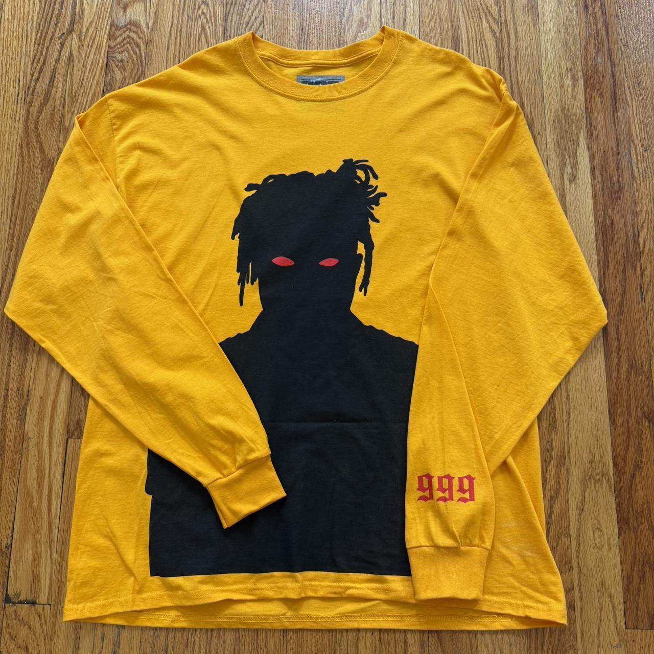 Juice Wrld 999 Yellow and black long... | Depop