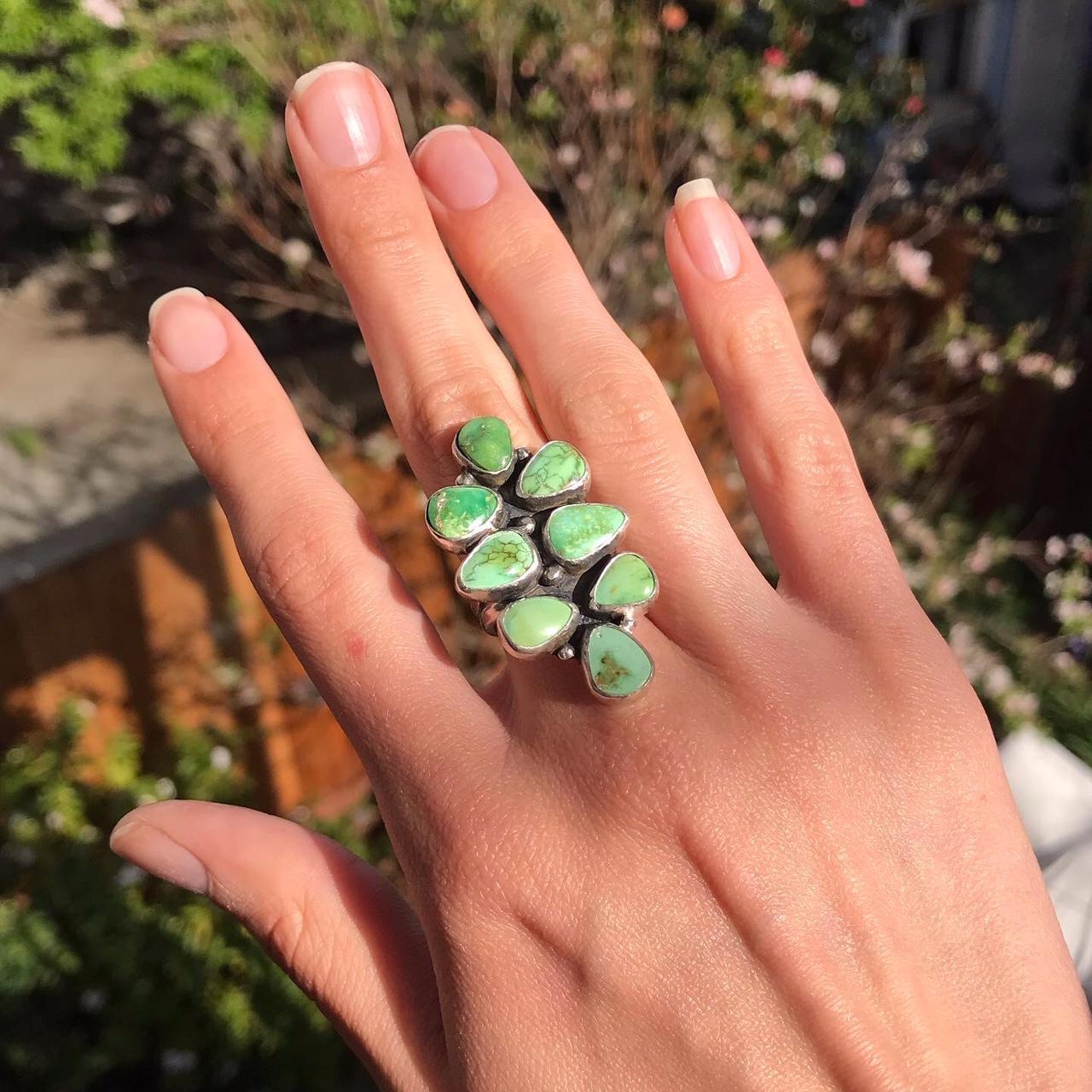 Handmade Silver Mazzy ring — size 6 - Depop