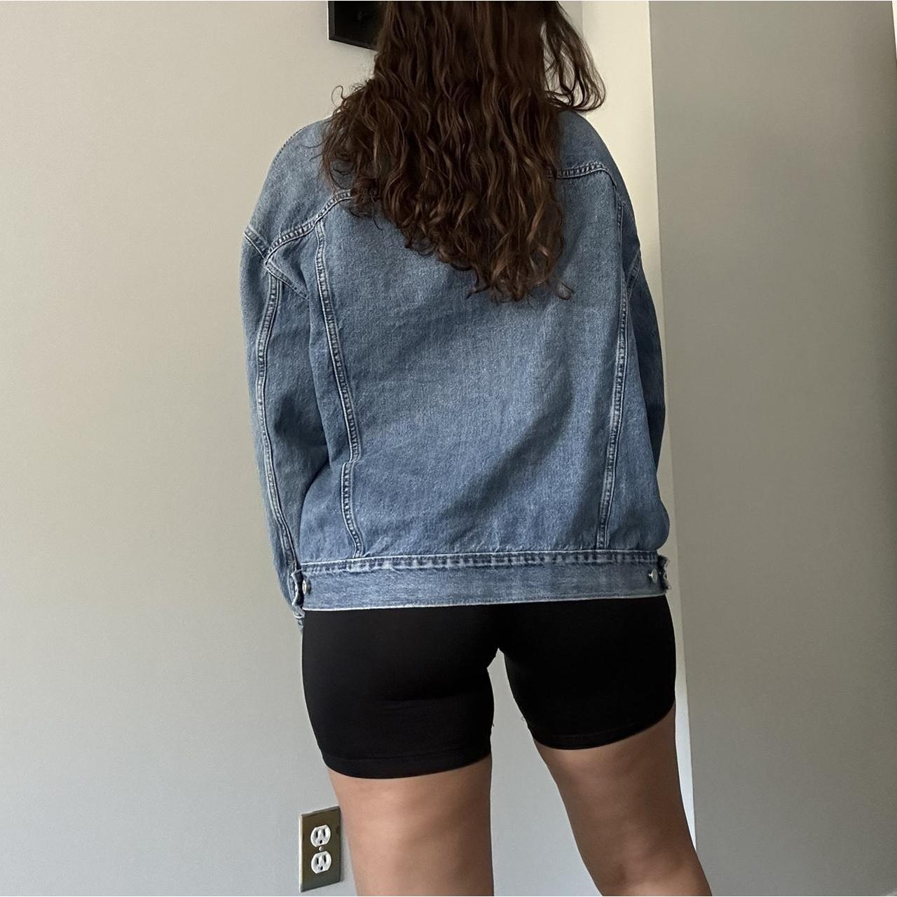 GAP oversized denim jacket with inside out pockets!... - Depop