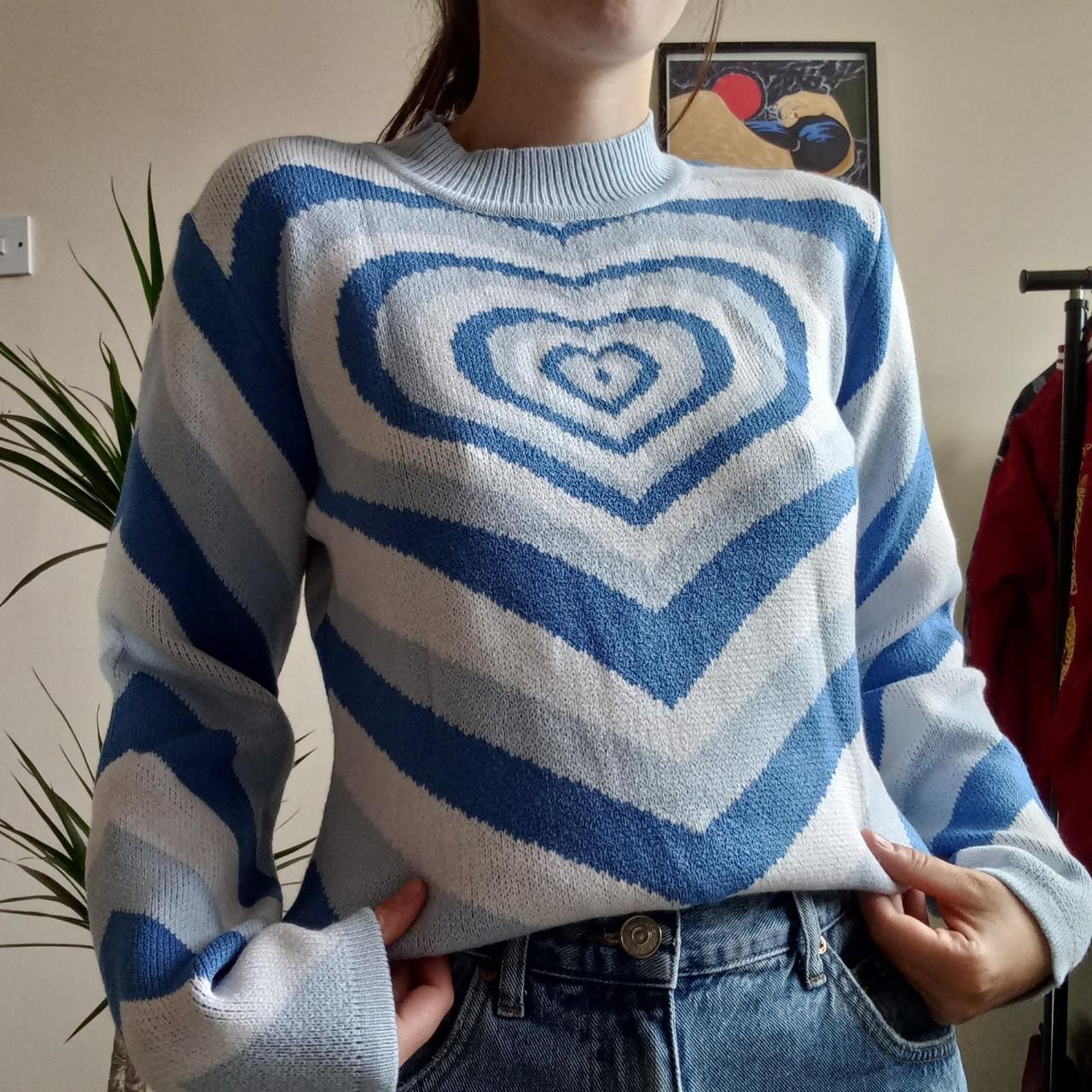 Super cute blue heart jumper from Cider. Brand new... - Depop