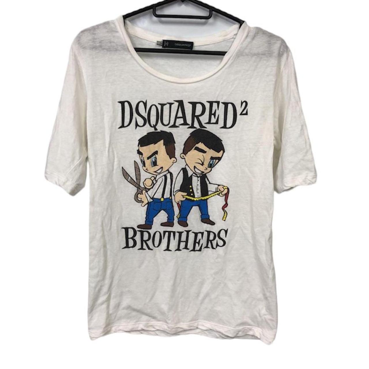 dsquared graphic tee size xs (fits like a... - Depop