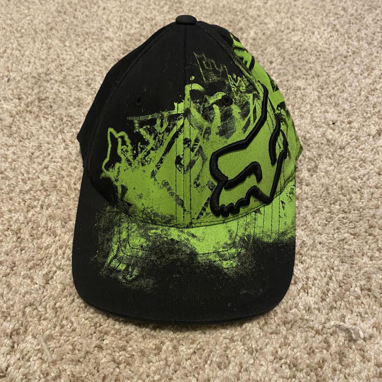 Fox racing hat Y2K grunge motocross mallgoth... - Depop