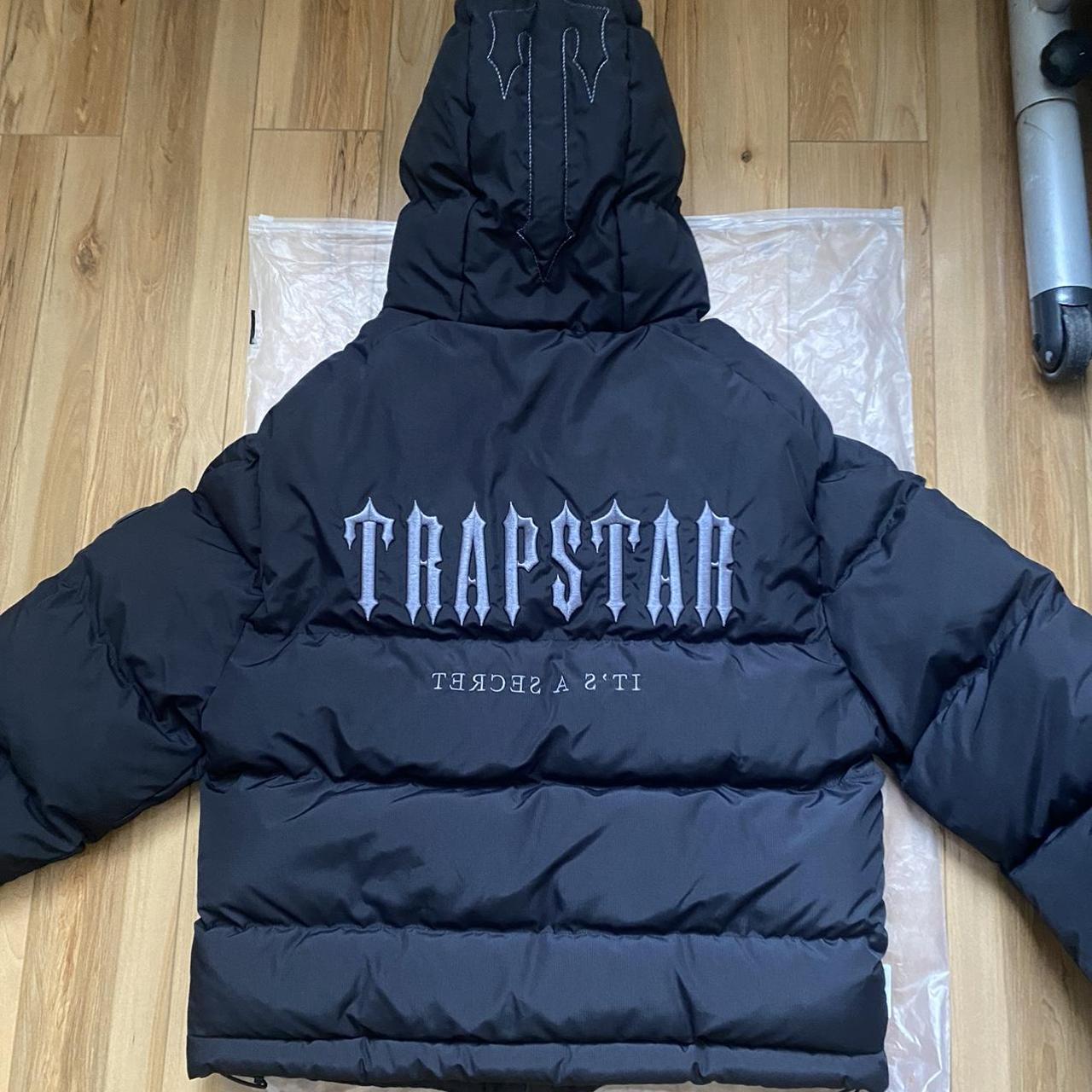 TRAPSTAR DECODED HODDED PUFFER JACKET 2.0 BLACK /... - Depop