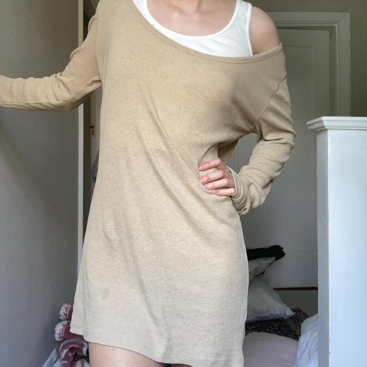 Cool slouchy boho dress, ribbed material & cool... - Depop