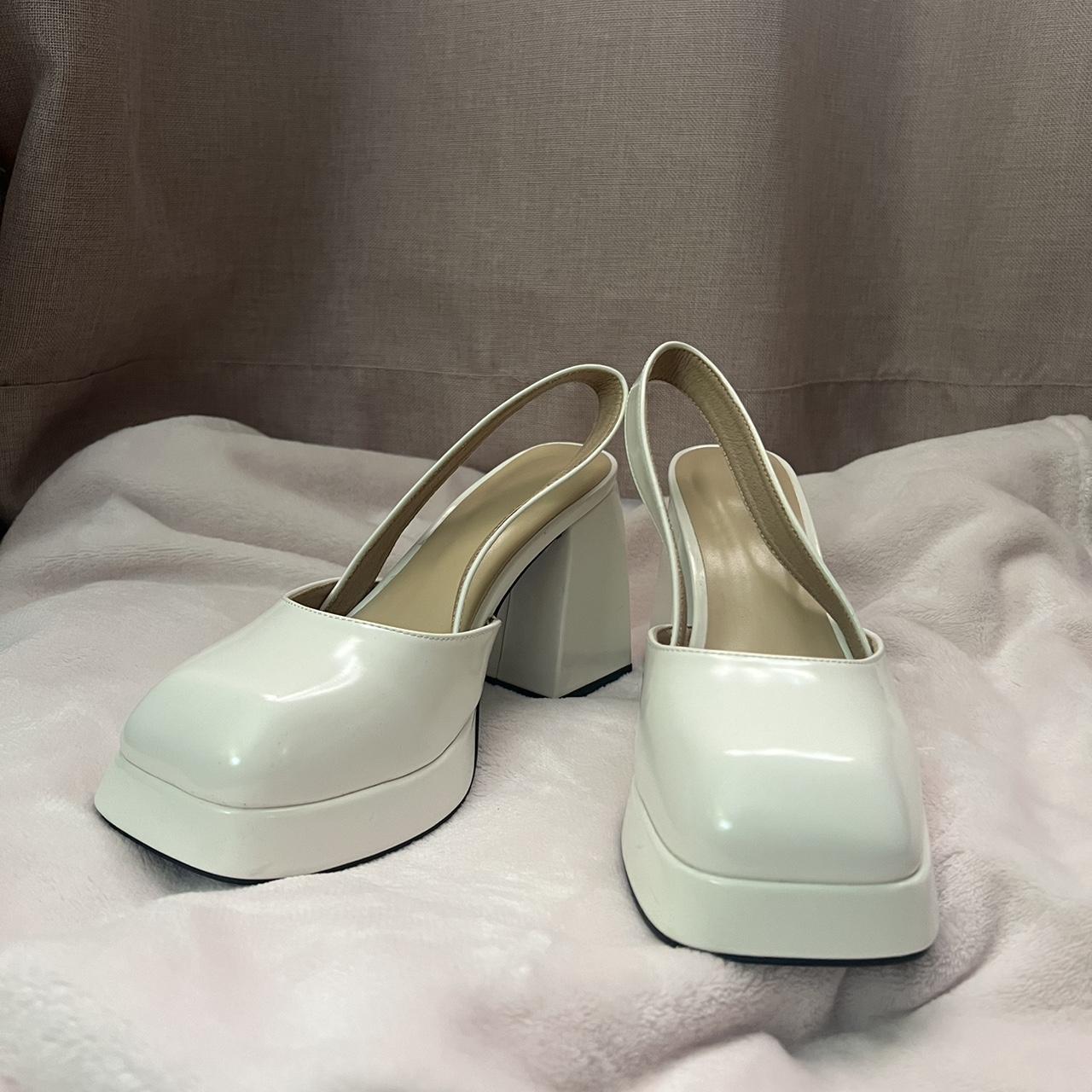 White Mary Jane High Heels ⋆｡° #maryjanes... - Depop