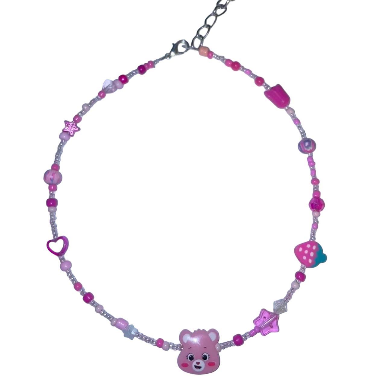 Pink Cheer Care Bears Choker - Depop