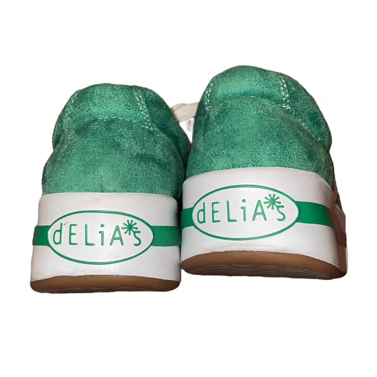Delia’s Green Suede Platform Sneakers Dollskill... - Depop