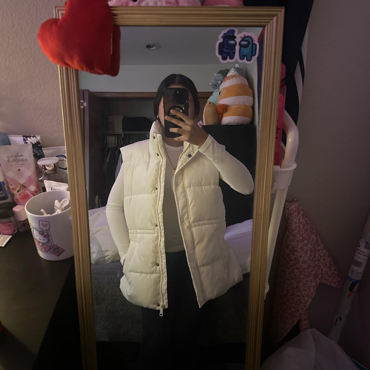 “Cream White Puffer Vest” ⋆˙ Brand: Miss Posh... - Depop