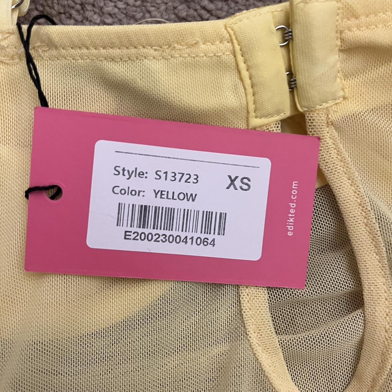 Edikted yellow corset top! Never worn Size... - Depop