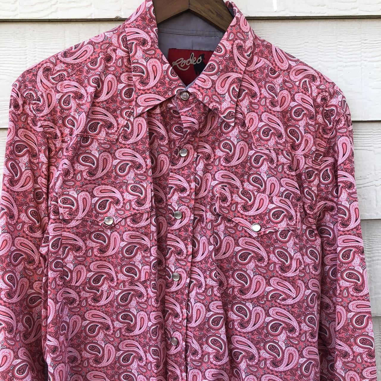 Rodeo western Button up Western red button up with... - Depop