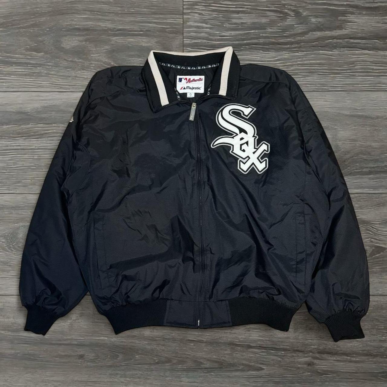 Authentic Majestic MLB Chicago White Sox Jacket Coat... - Depop