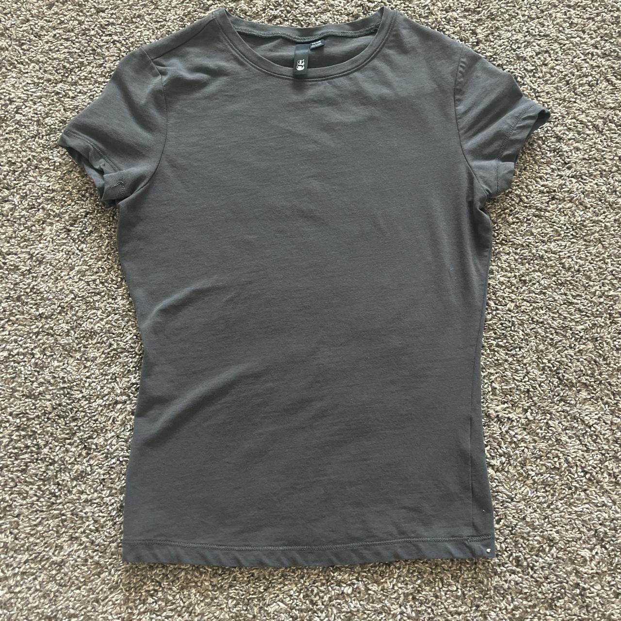 Garage dark grey basic tee Skims cotton jersey dupe... - Depop