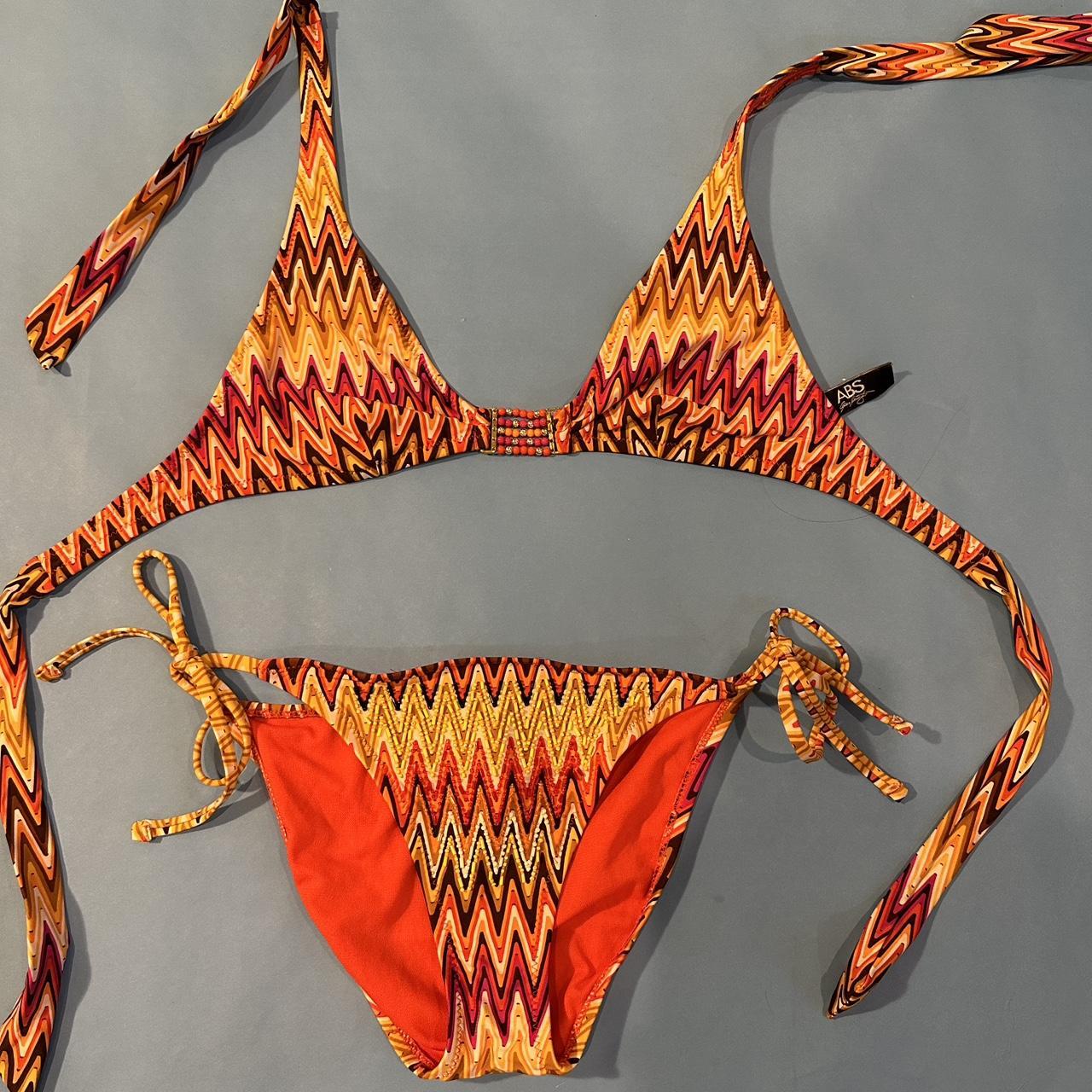 ABS Women's Orange and Brown Bikinis-and-tankini-sets | Depop