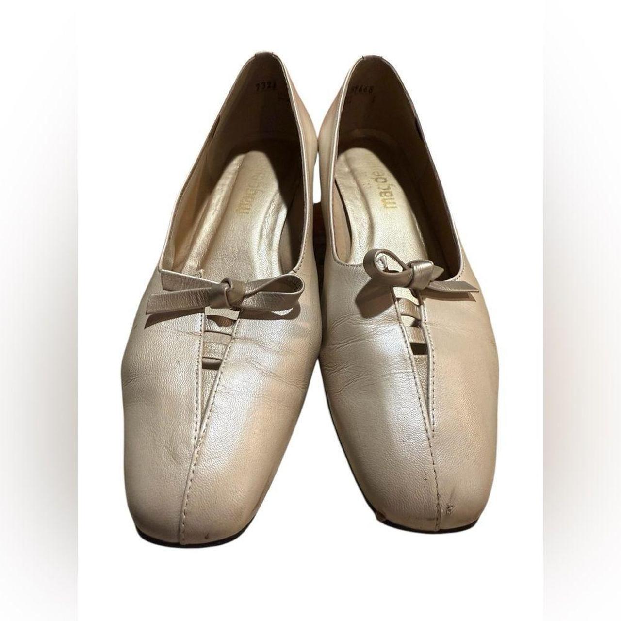 Magdesiah cream, color pumps, low heel size 8 1/2... | Depop