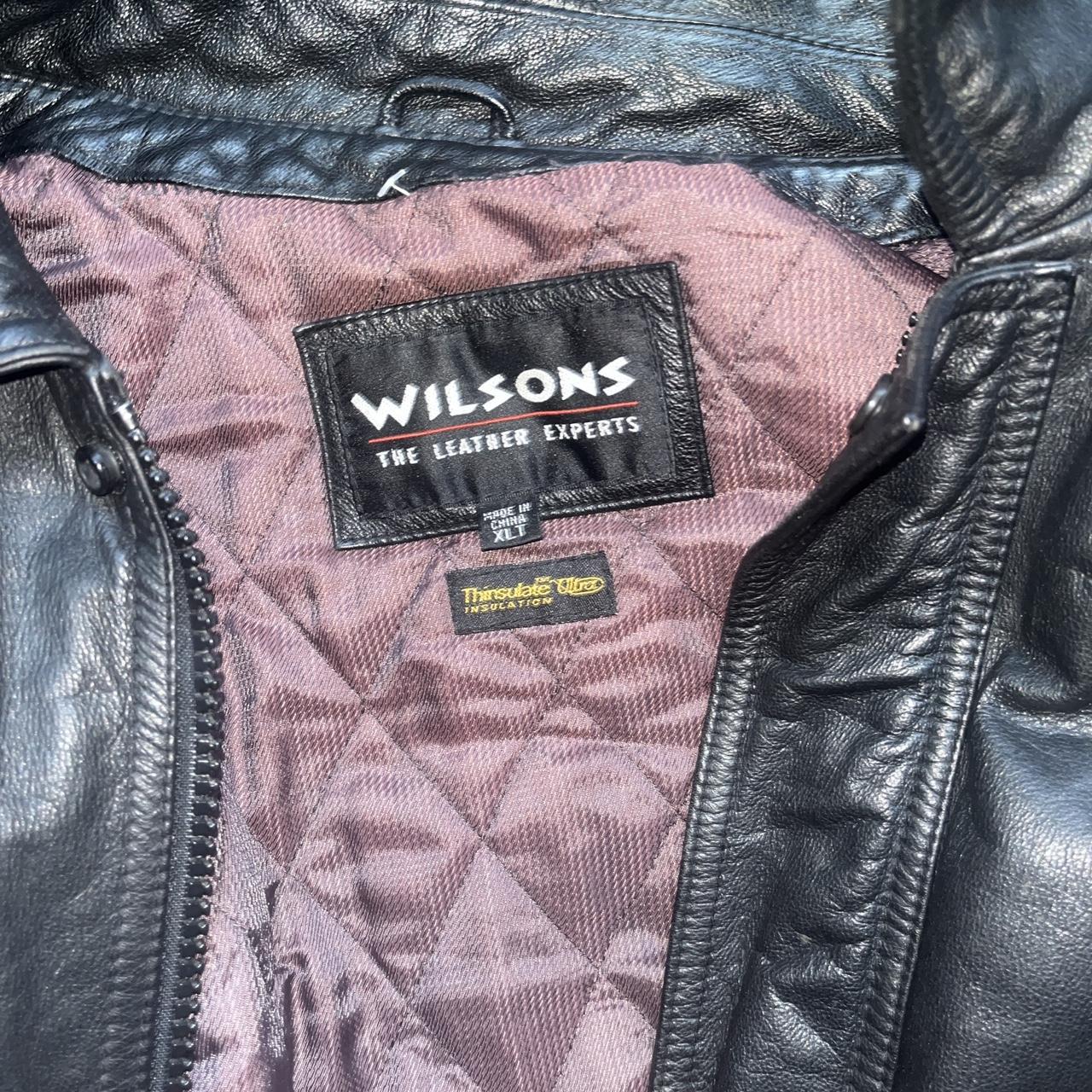 Mens Leather Jacket Wilson Leather size XLT - Depop