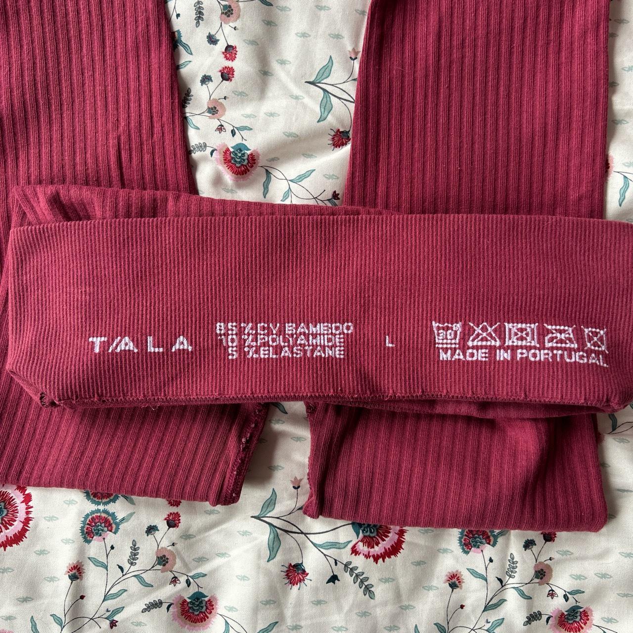Tala Nava Ribbed Bamboo Seamless Leggings in Berry,... - Depop