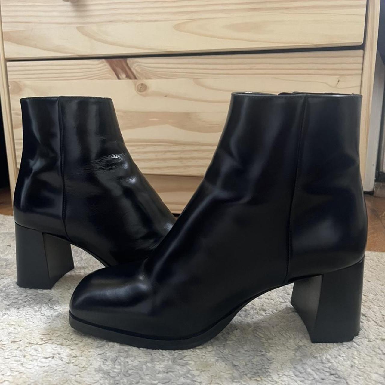 Brand new black 2 inch heel Prada boots. Only worn... - Depop