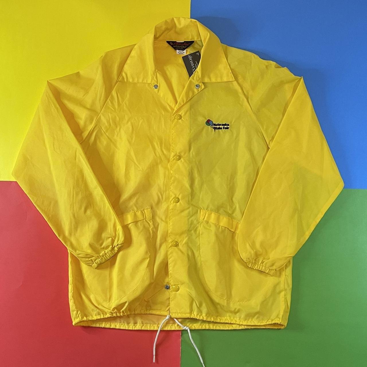 Vintage coaches jacket. 80’s yellow nylon jacket... - Depop