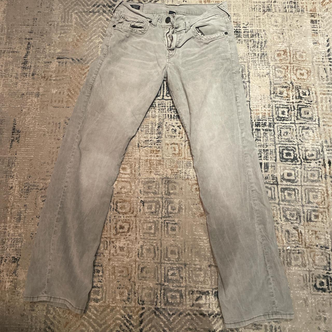 True Religion Grey Ricky Jeans Size 31” - Depop