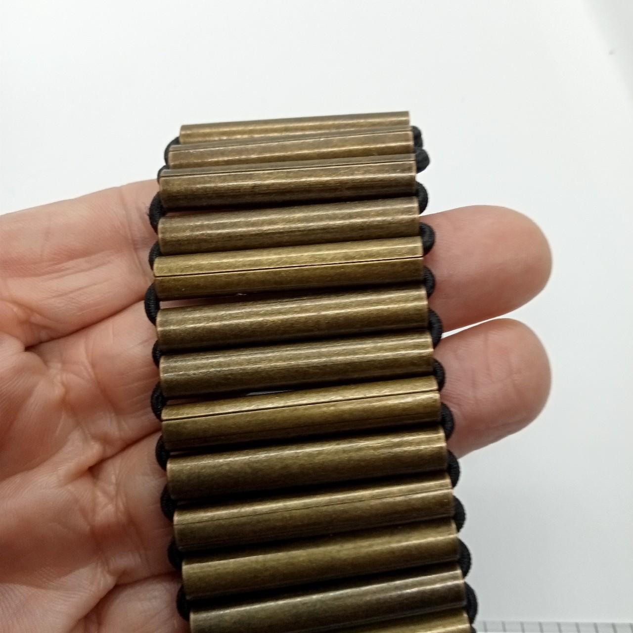 Mini Brass Tubes Statement Elasticated Medium Sized Depop