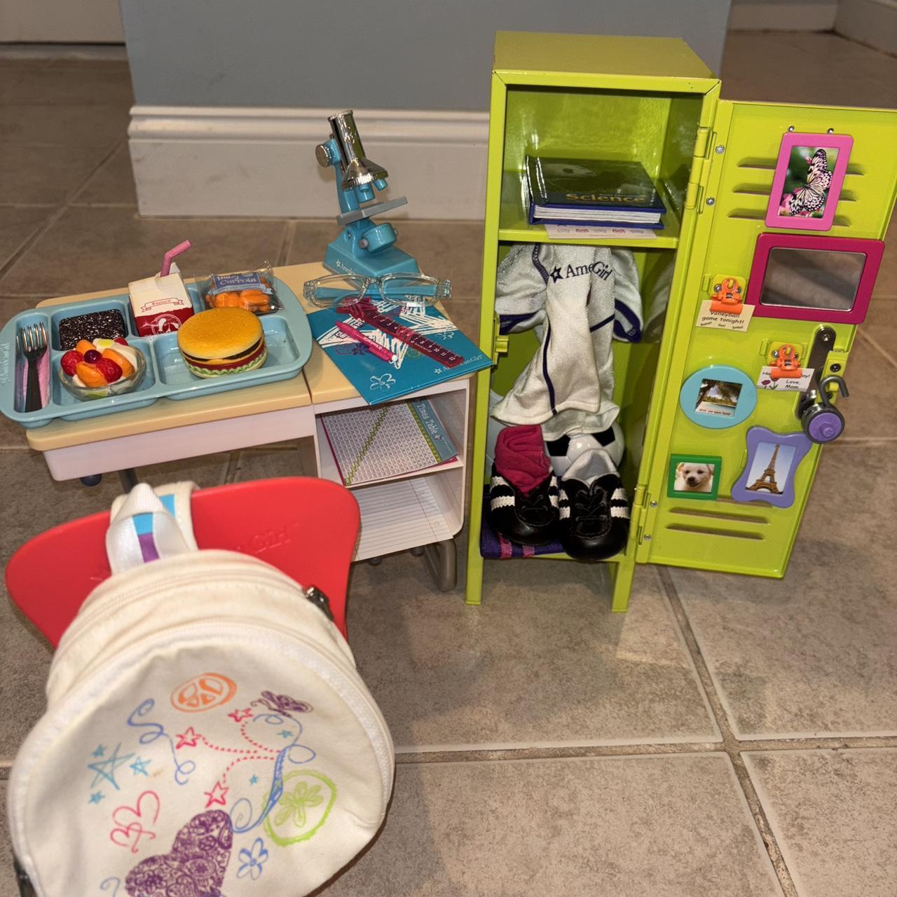 American Girl Doll Locker and School Desk Set with a... | Depop