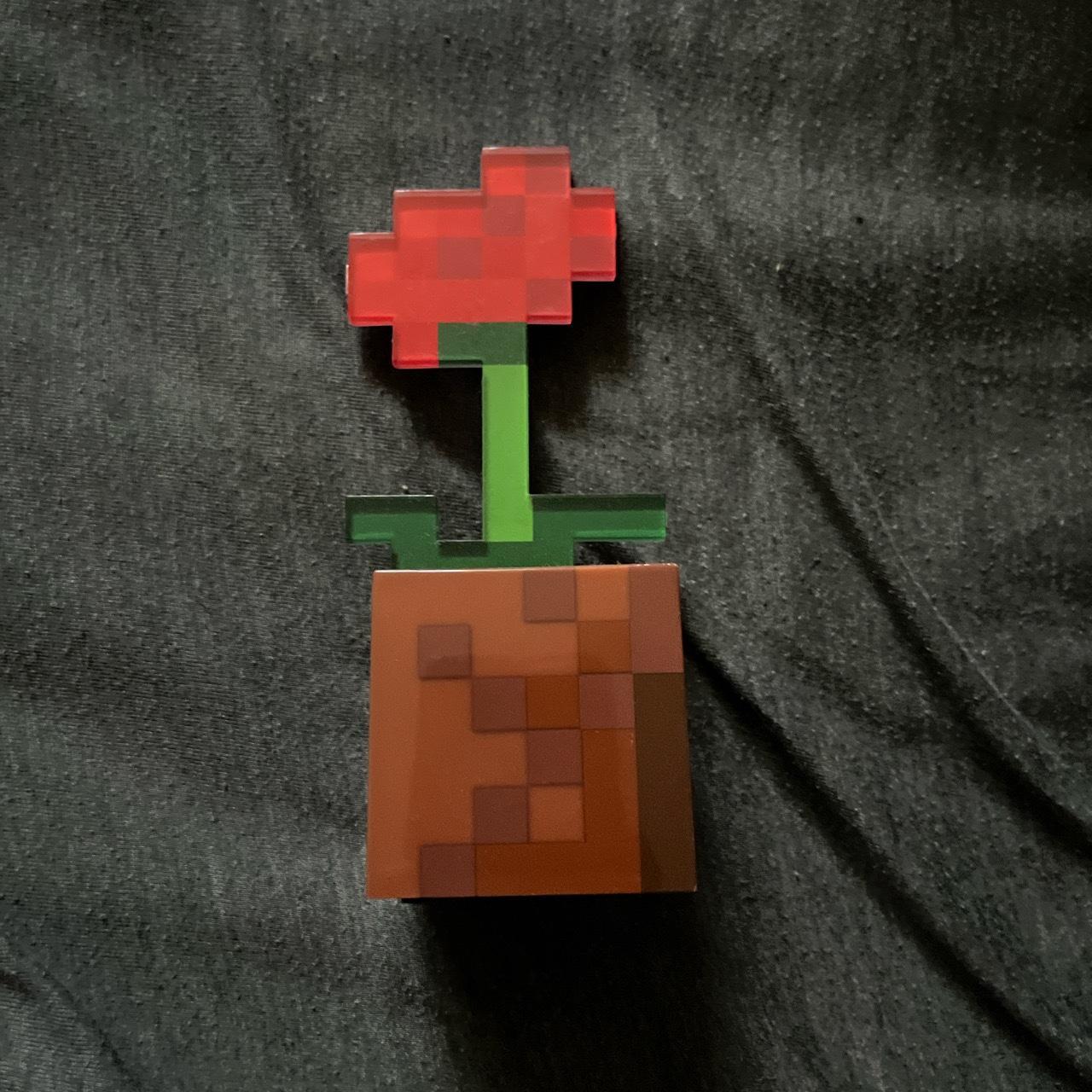 minecraft flower lamp cute decor for gamers needs... - Depop