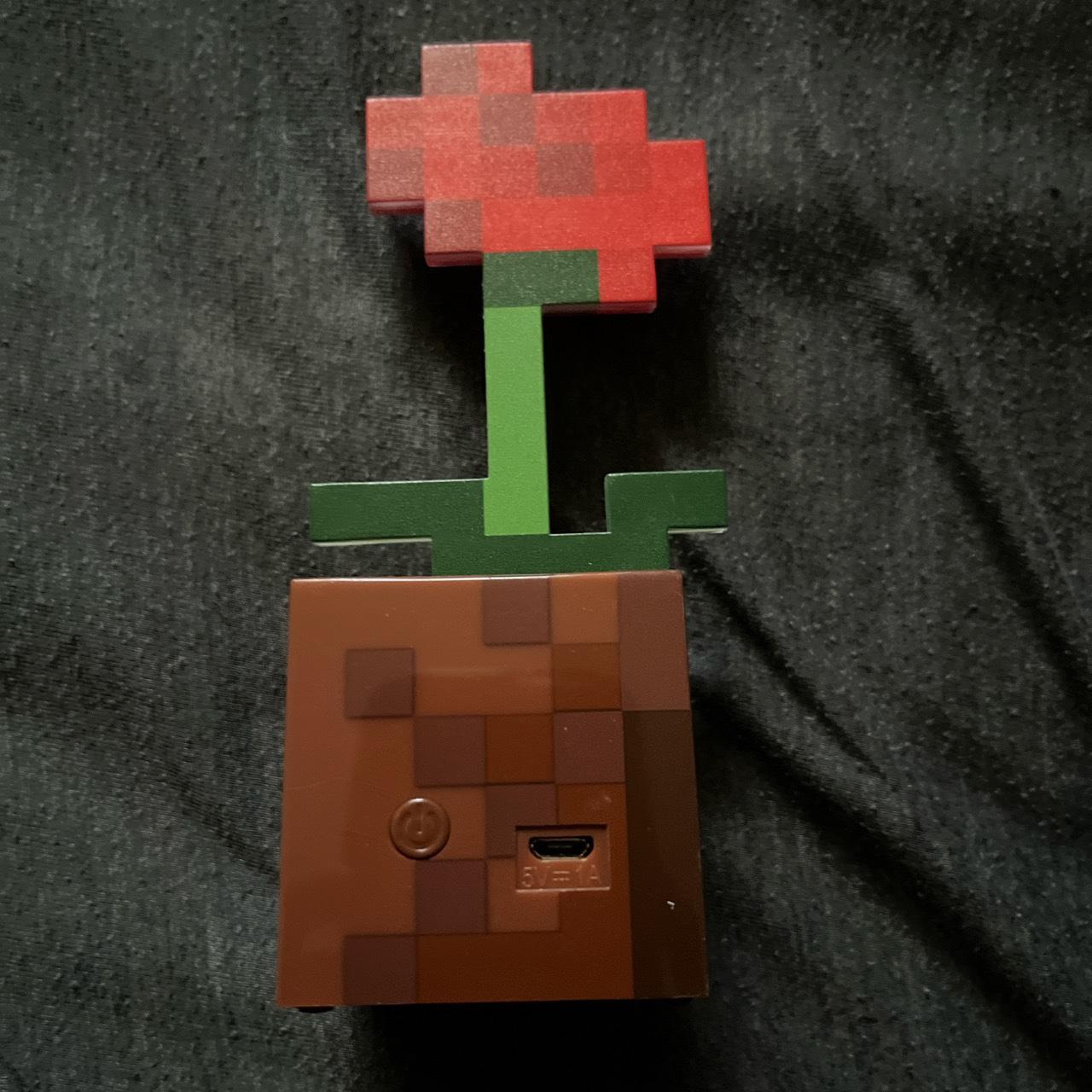 minecraft flower lamp cute decor for gamers needs... - Depop