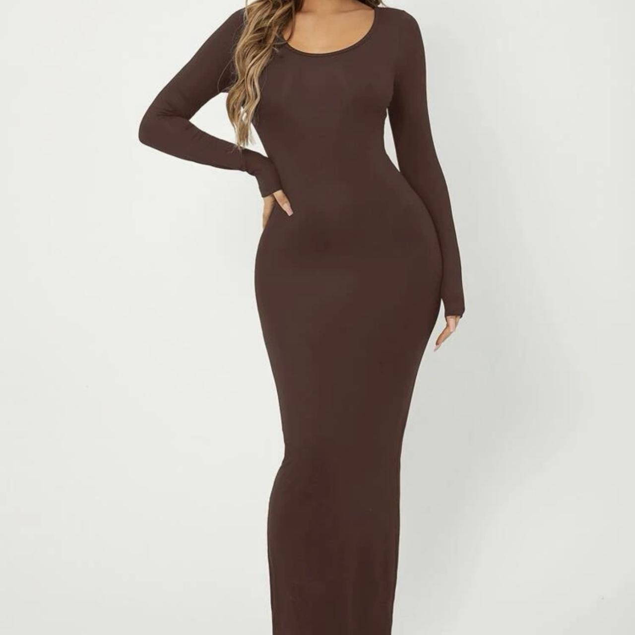 SHEIN Women's Brown Dress | Depop