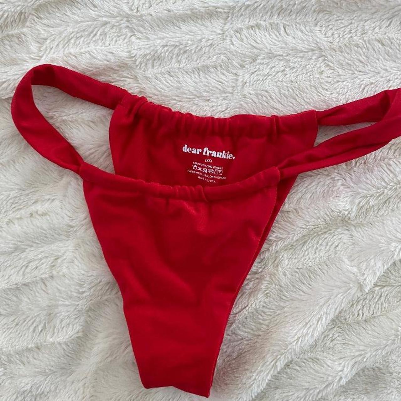 red dear frankie the label bikini set top size... - Depop