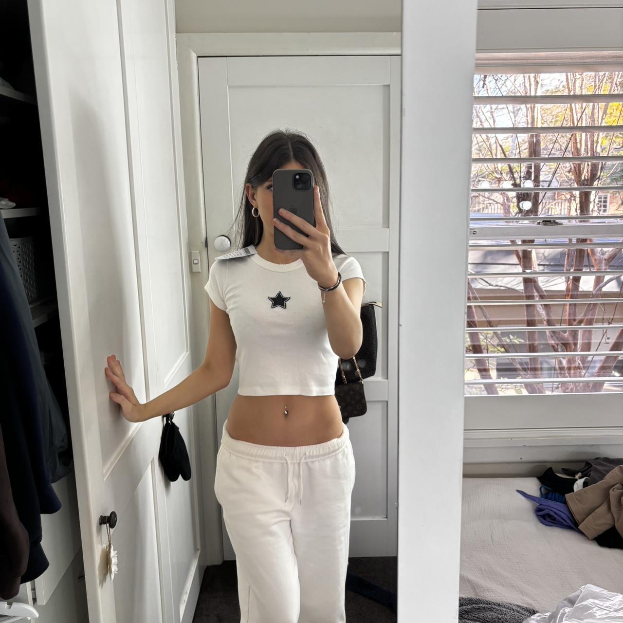 white brandy crop top brand new W tags | Depop