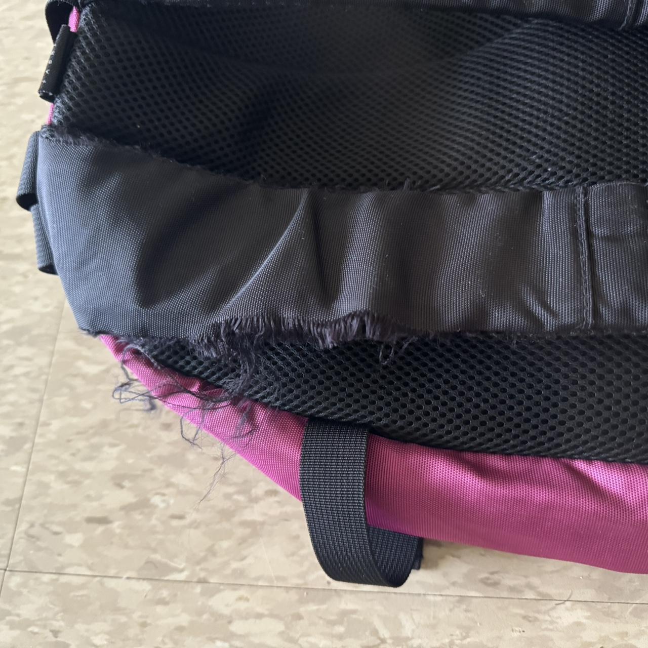 supreme book bag backpack Tearing on one arm can... - Depop