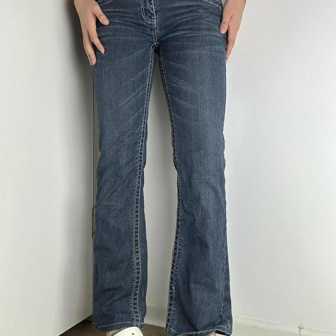 Coolest 2000s low rise jeans, super detailed jeans!... - Depop