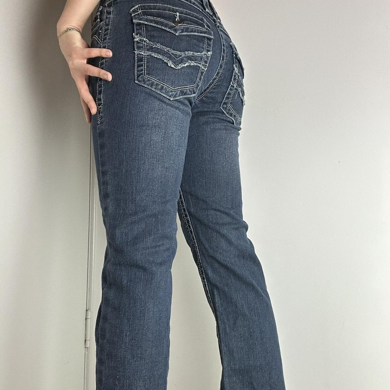 Coolest 2000s low rise jeans, super detailed jeans!... - Depop
