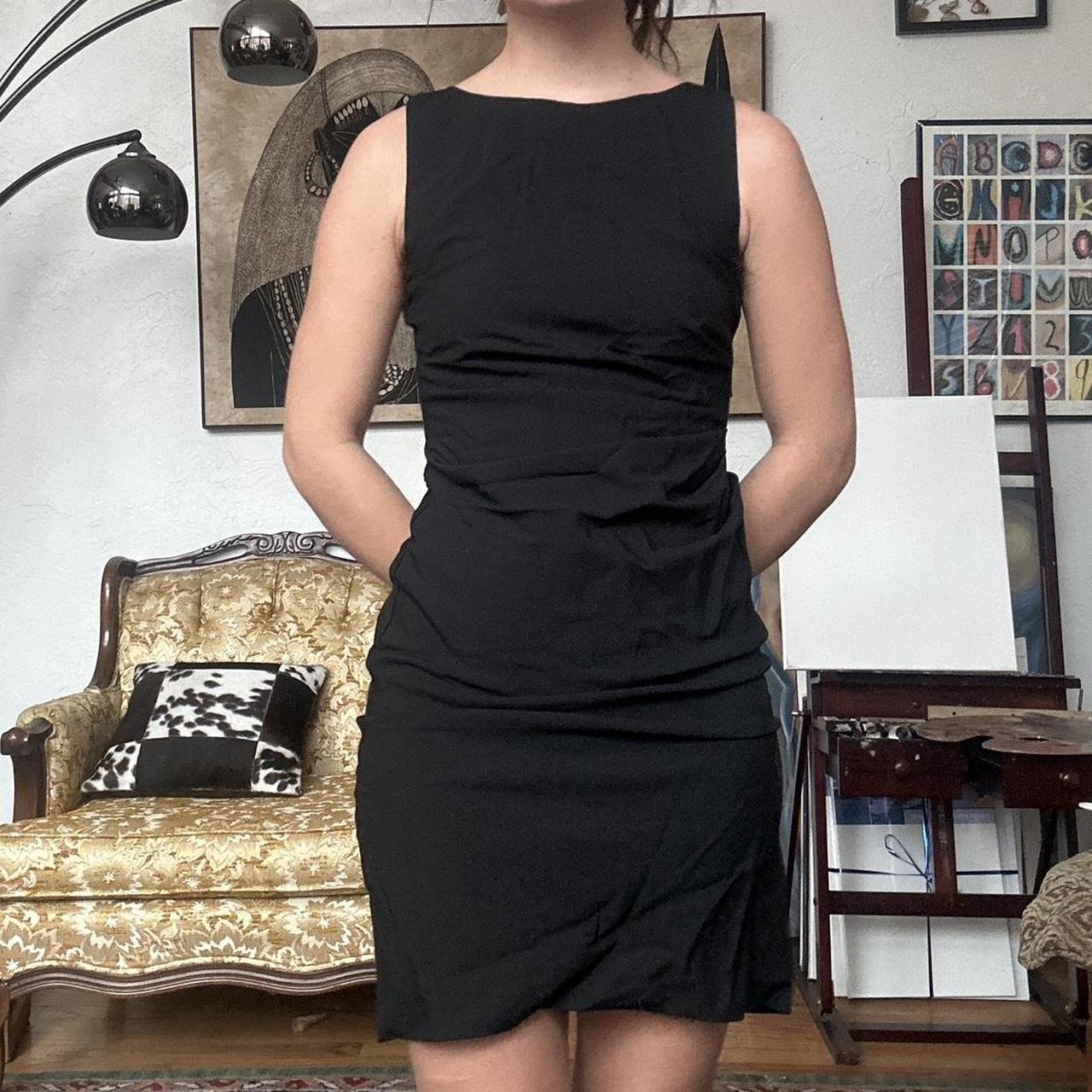 Theory xs/0 black mini dress #lbd#spring | Depop