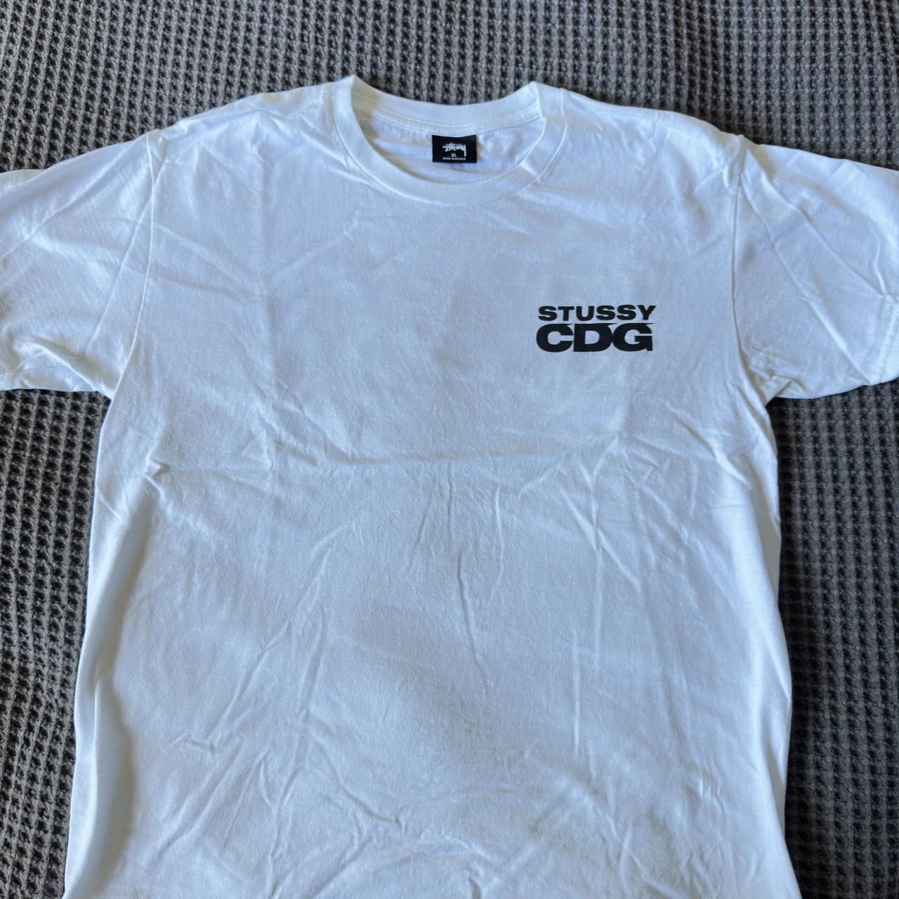Stussy x CDG tee Size XL but fits more like a large | Depop