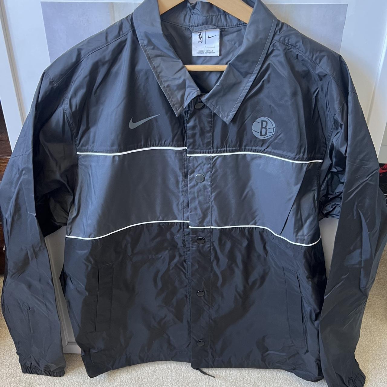 Nike Brooklyn Nets Coaches Jacket - worn once -... | Depop