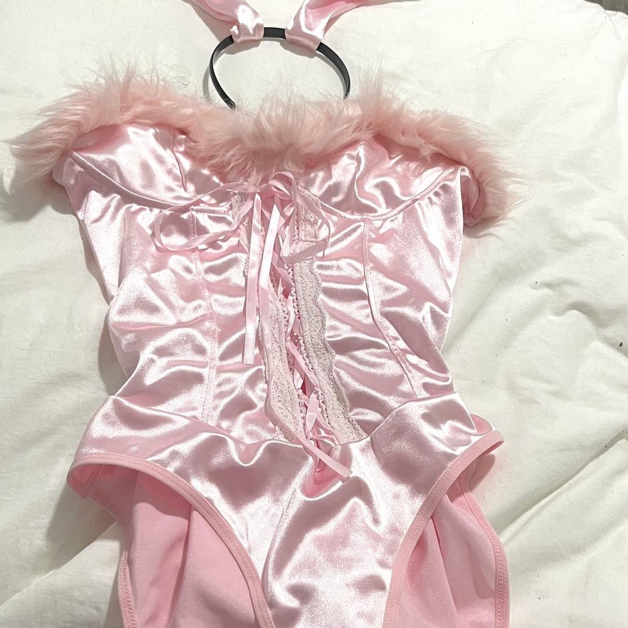 Dollskill bunny cosplay bodysuit & ears worn once.... - Depop