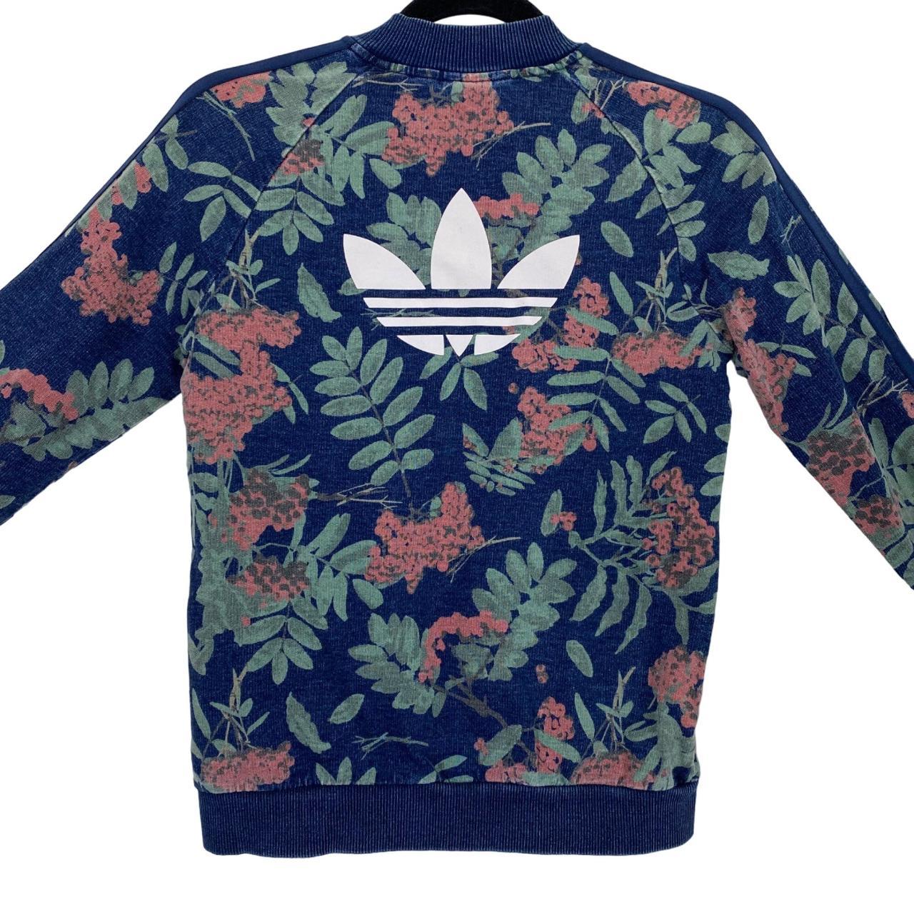 Adidas Originals Blue / Floral Tropical Print Full... | Depop